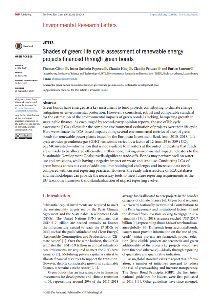 Shades of green: life cycle assessment of renewable energy projects ...