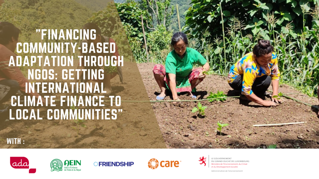 Financing community-based adaptation through NGOs: getting ...